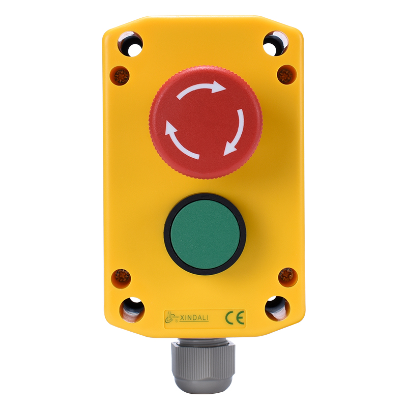 2 Holes Plastic Up Down Waterproof Push Button Switch Box